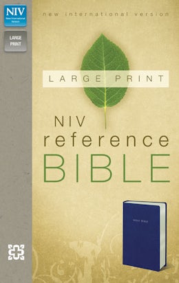 NIV, Reference Bible, Large Print, Imitation Leather, Blue, Red Letter ...