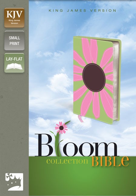 KJV, Thinline Bloom Collection Bible, Compact, Imitation Leather, Green ...