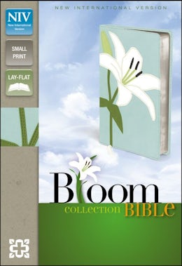 NIV, Bloom Collection Bible, Compact, Leathersoft, White/Blue, Red ...