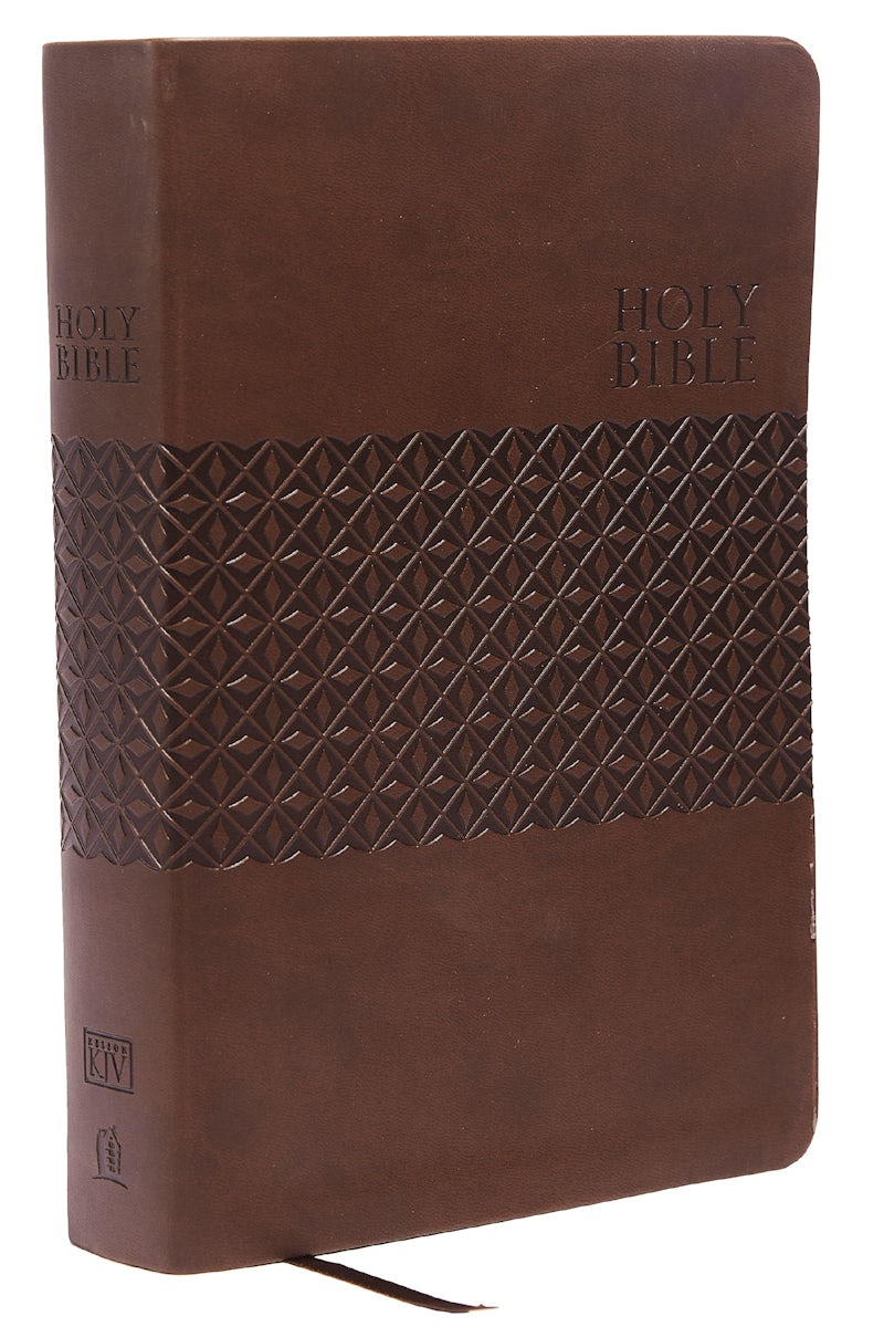 KJV Study Bible, Large Print, Leathersoft, Brown, Thumb Indexed, Red Letter
